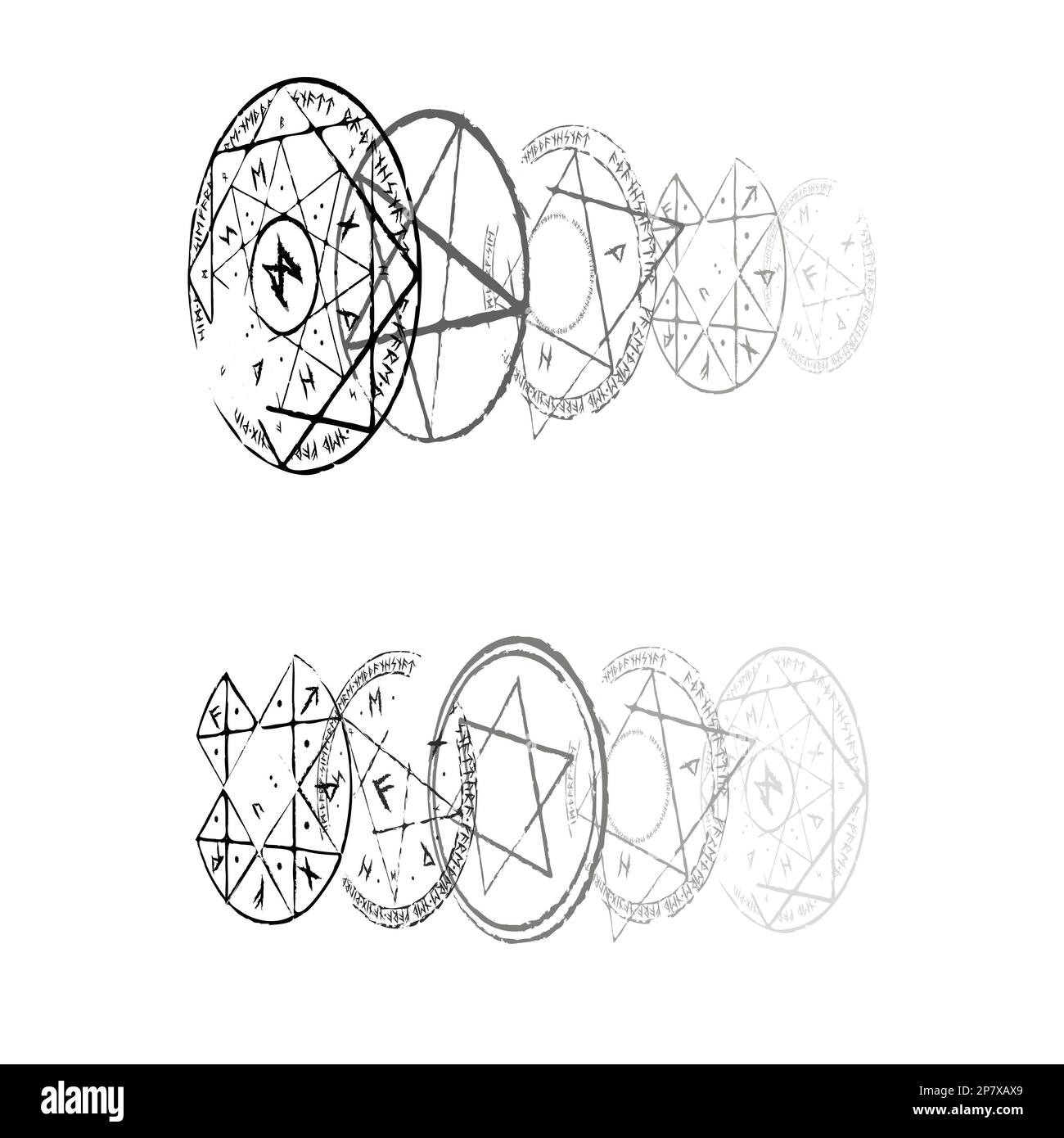Ancient runes letters set Stock Vector Images - Alamy