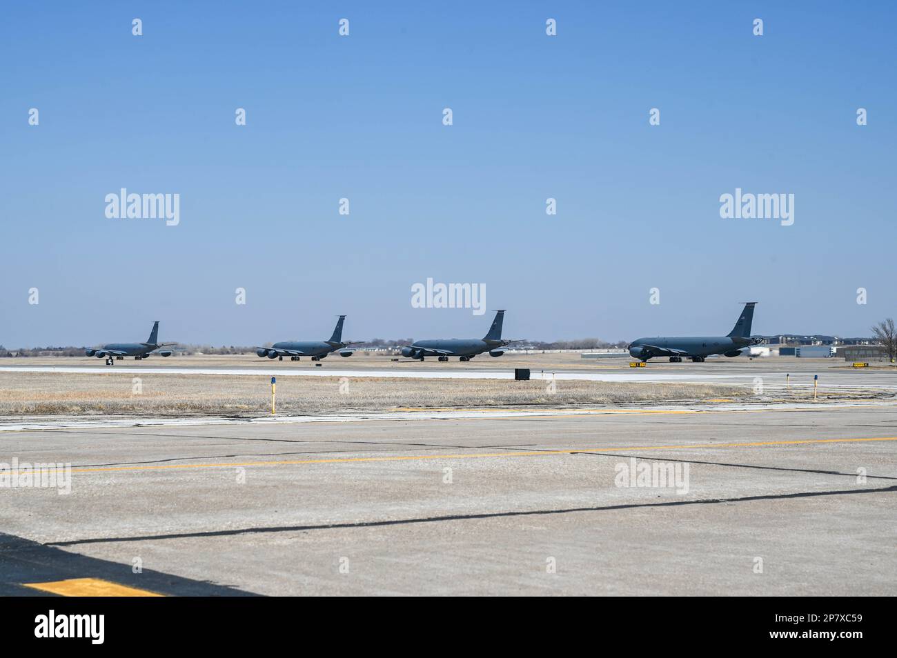 KC-135R Stratotanker’s with the 155th Air Refueling Wing perform a ...
