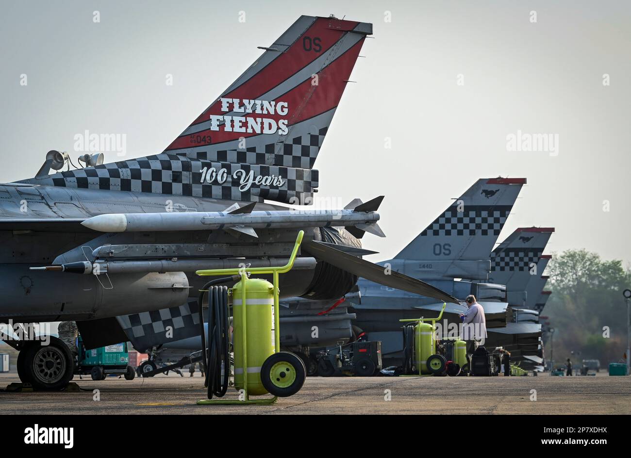 U.S. Air Force F-16 fighting falcons, assigned to the 36th Fighter ...
