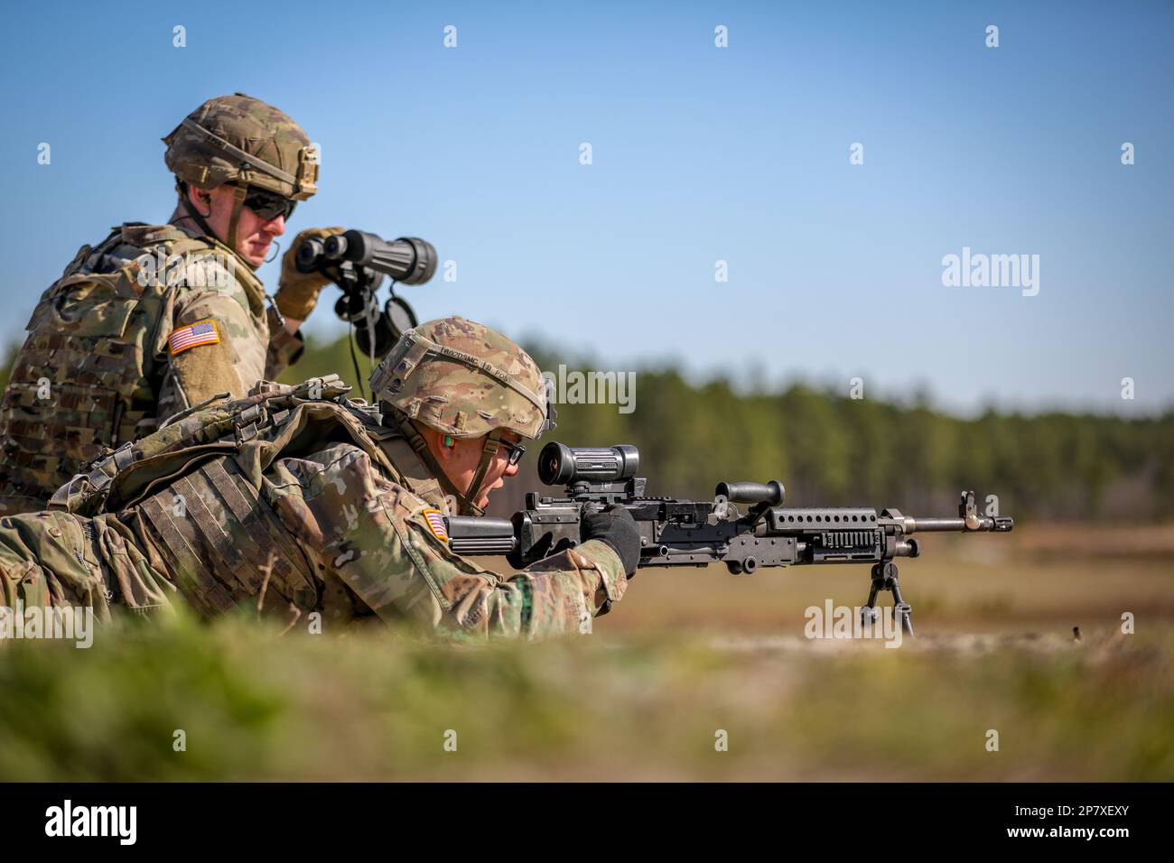 Paratroopers assigned to the 82nd Combat Aviation Brigade shoot the ...