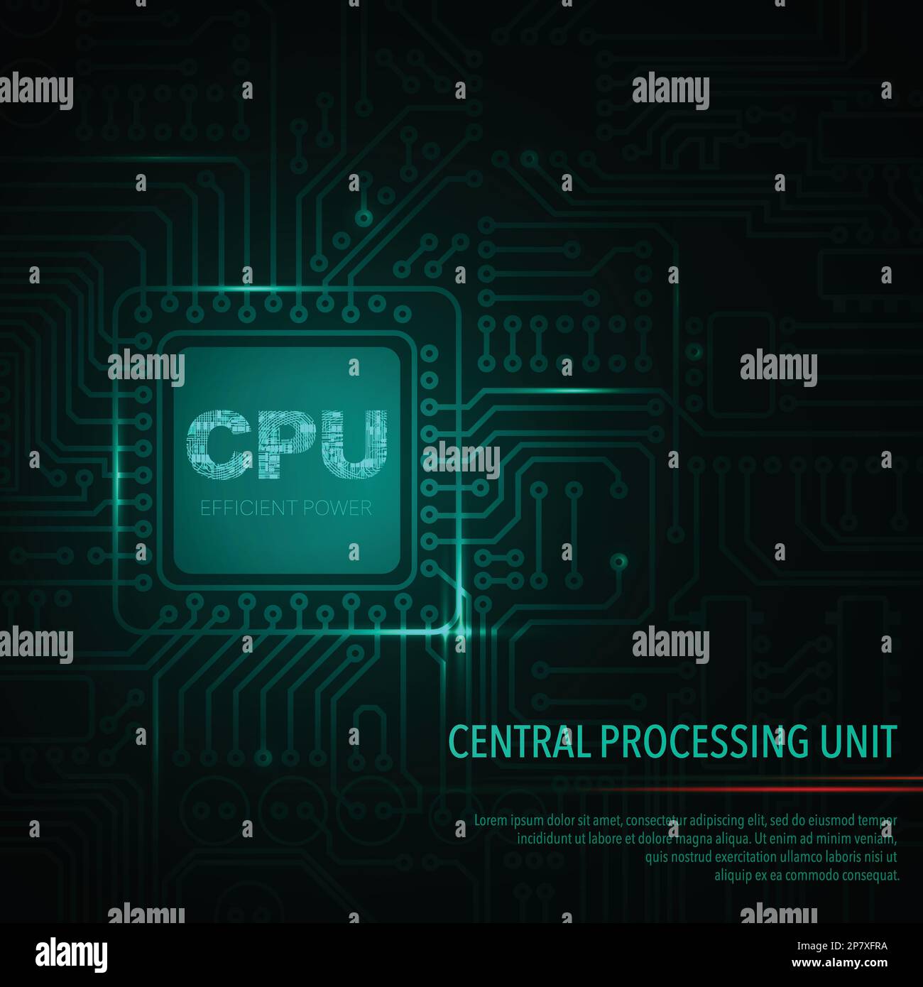 Electric Circuit Cpu Chip Stock Vector Image And Art Alamy