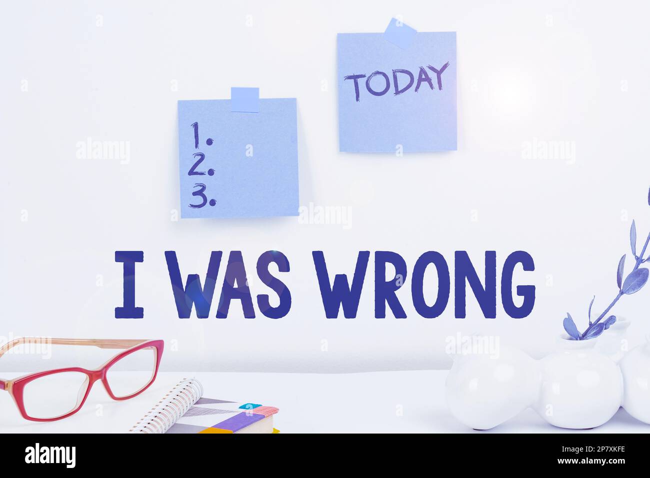 Text caption presenting I Was Wrong. Business concept Acceptance of a ...