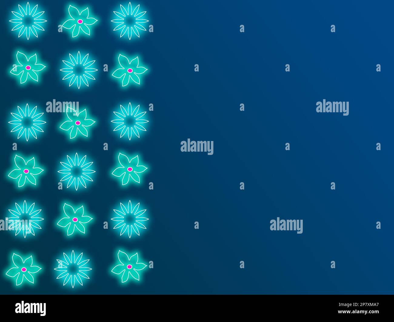 flowers on the left side of the background, digital flowers and copy ...