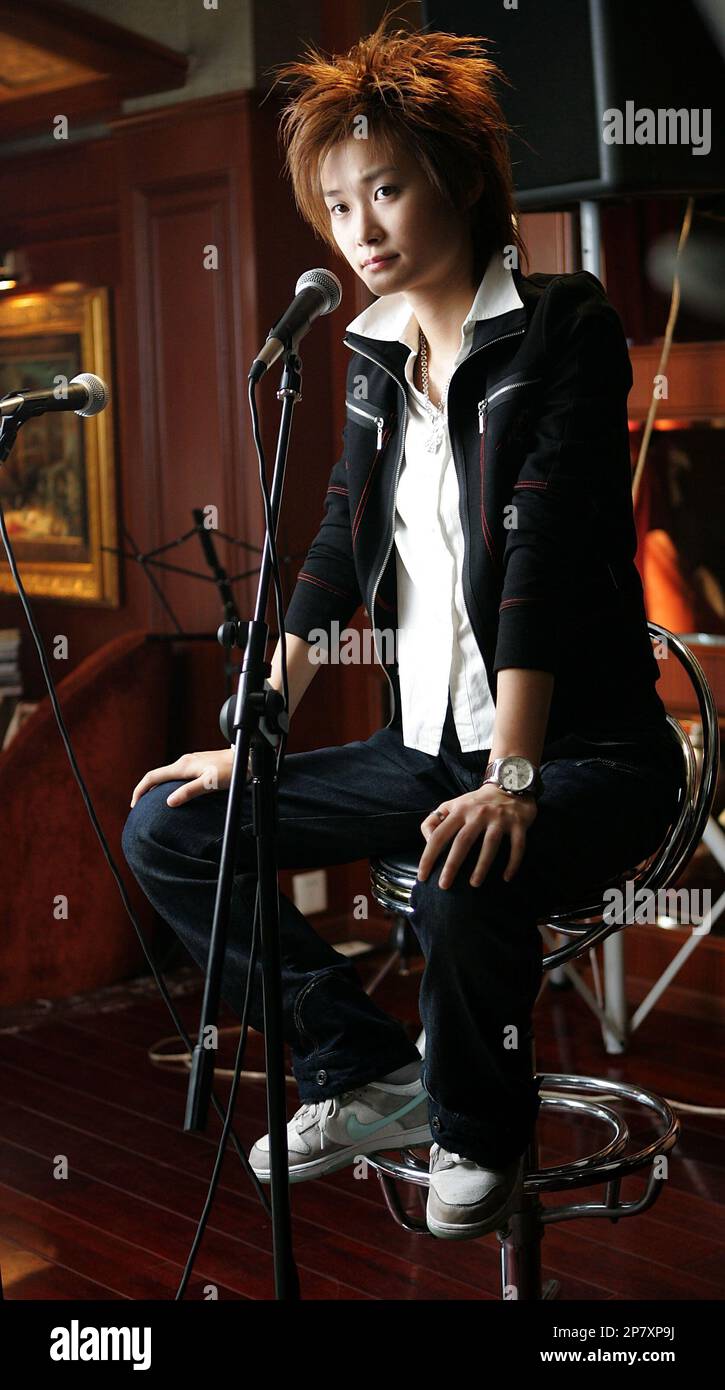 Chinese singer Li Yuchun attends the shooting of TV series 'Lotus Blows ...