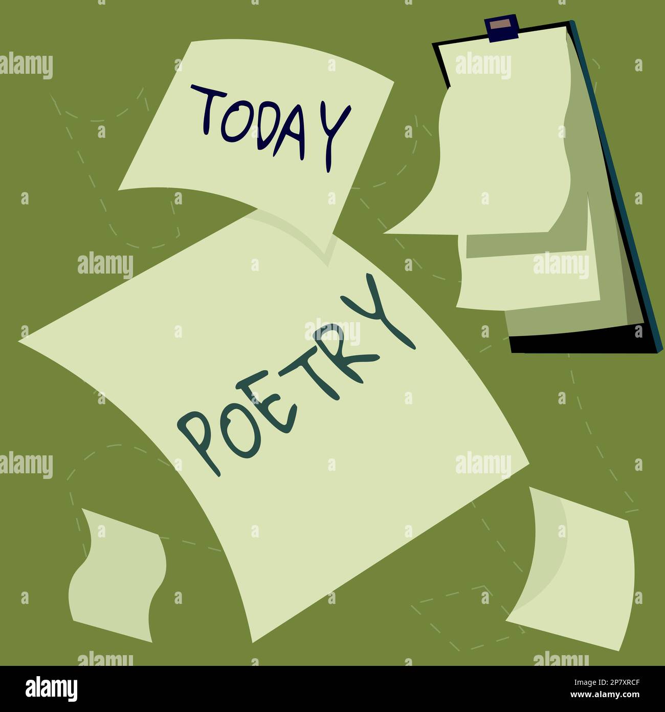 Handwriting text Poetry. Word Written on literary work in which ...