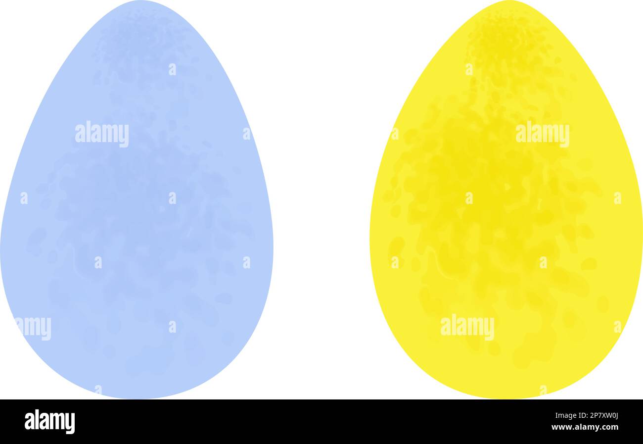 Set of 2 Abstract Bright Easter eggs in trendy pale shades. Happy ...