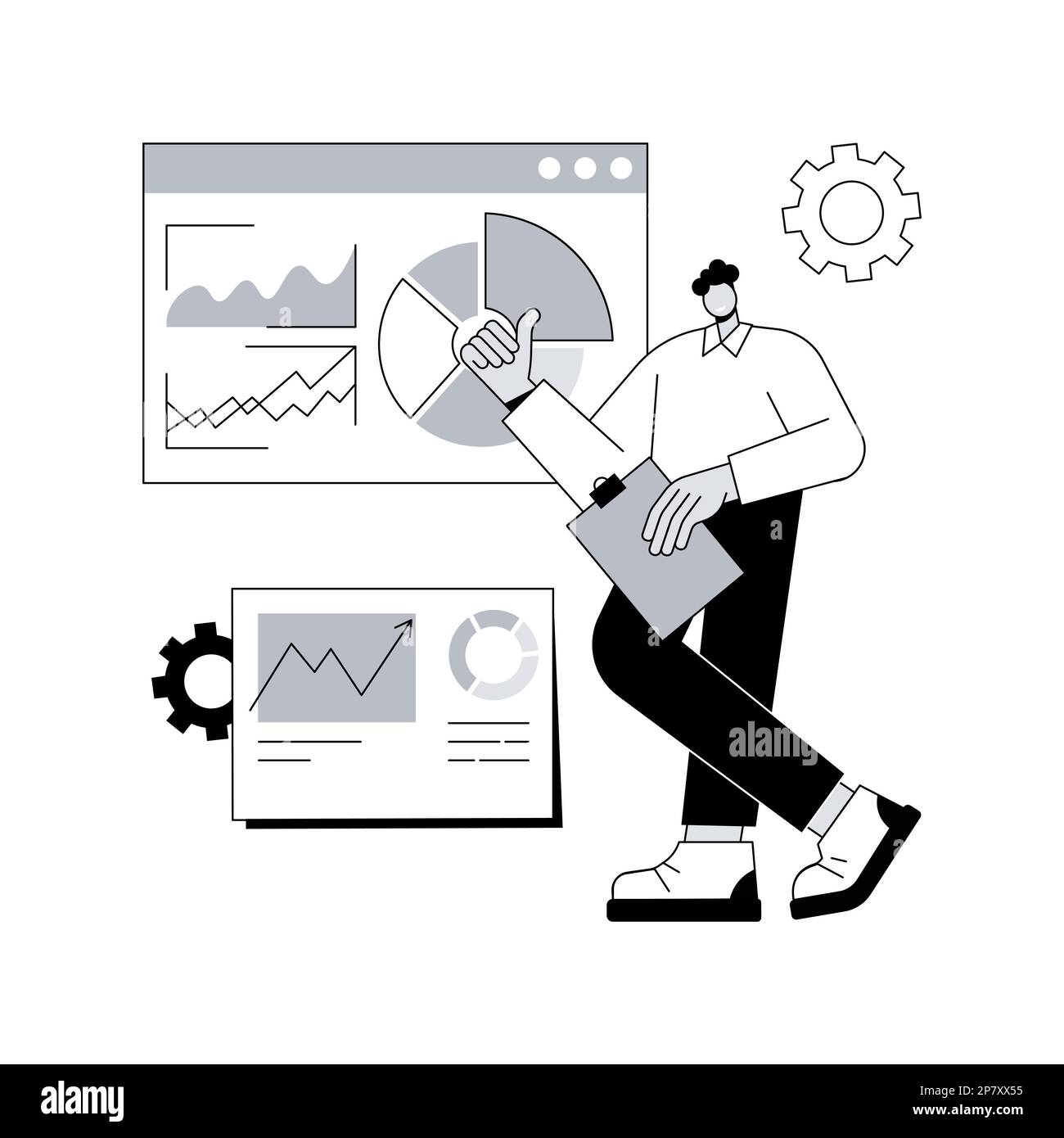 Business information system abstract concept vector illustration. IT ...