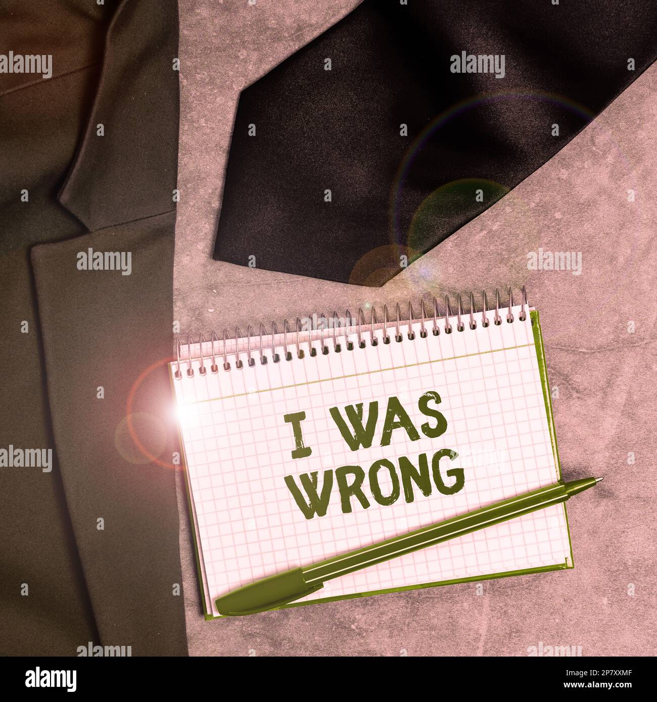 Text showing inspiration I Was Wrong. Business concept Acceptance of a ...