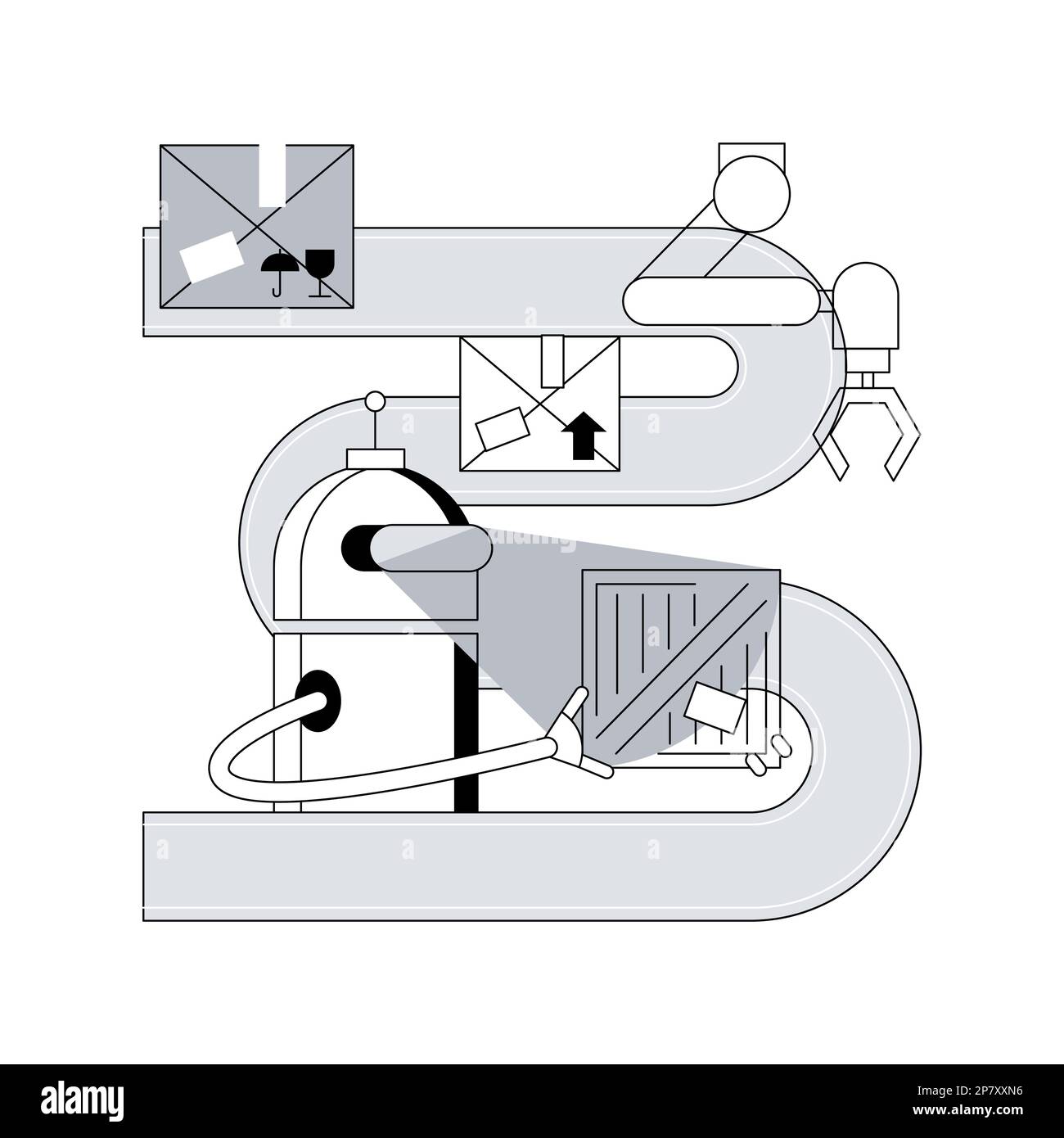 Labor Substitution Abstract Concept Vector Illustration Automated Process Man Versus Robot
