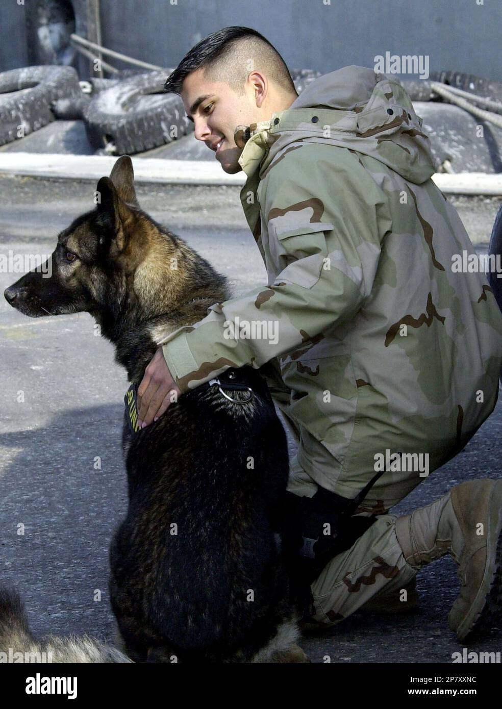 FILE - In this Jan. 23, 2007, file photo, U.S. Navy dog handler MA3 ...