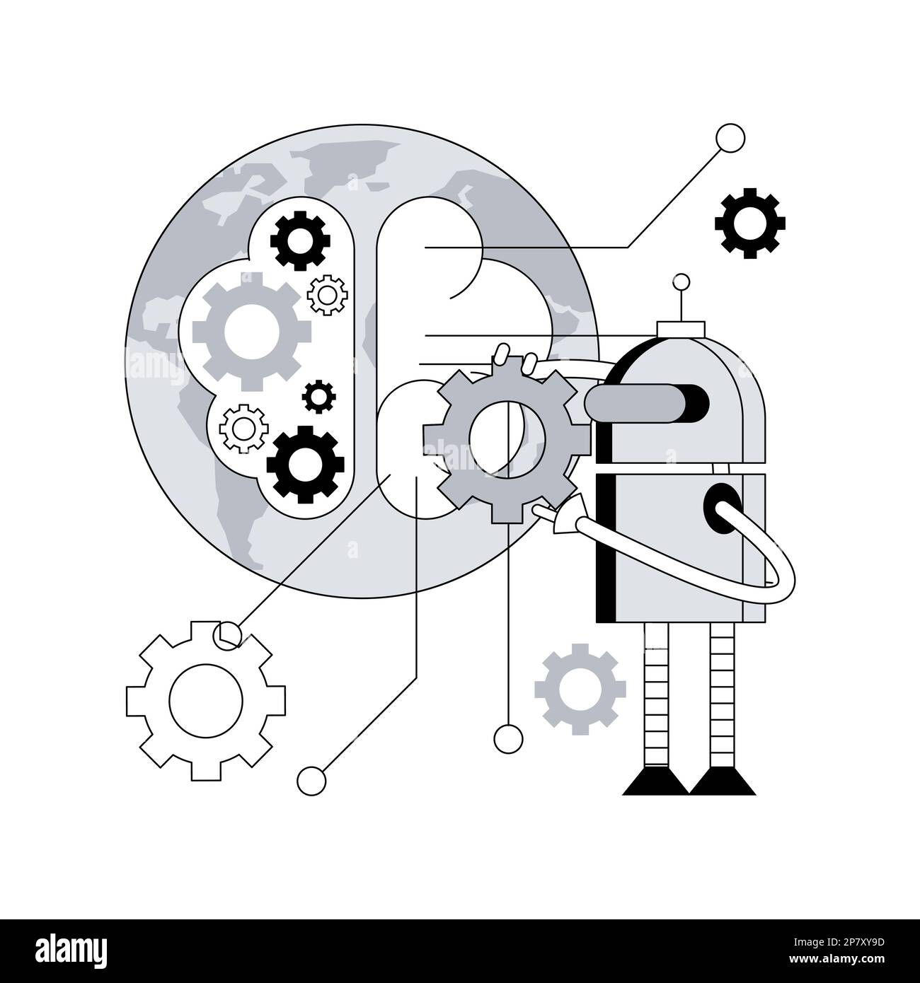 Technological revolution abstract concept vector illustration ...