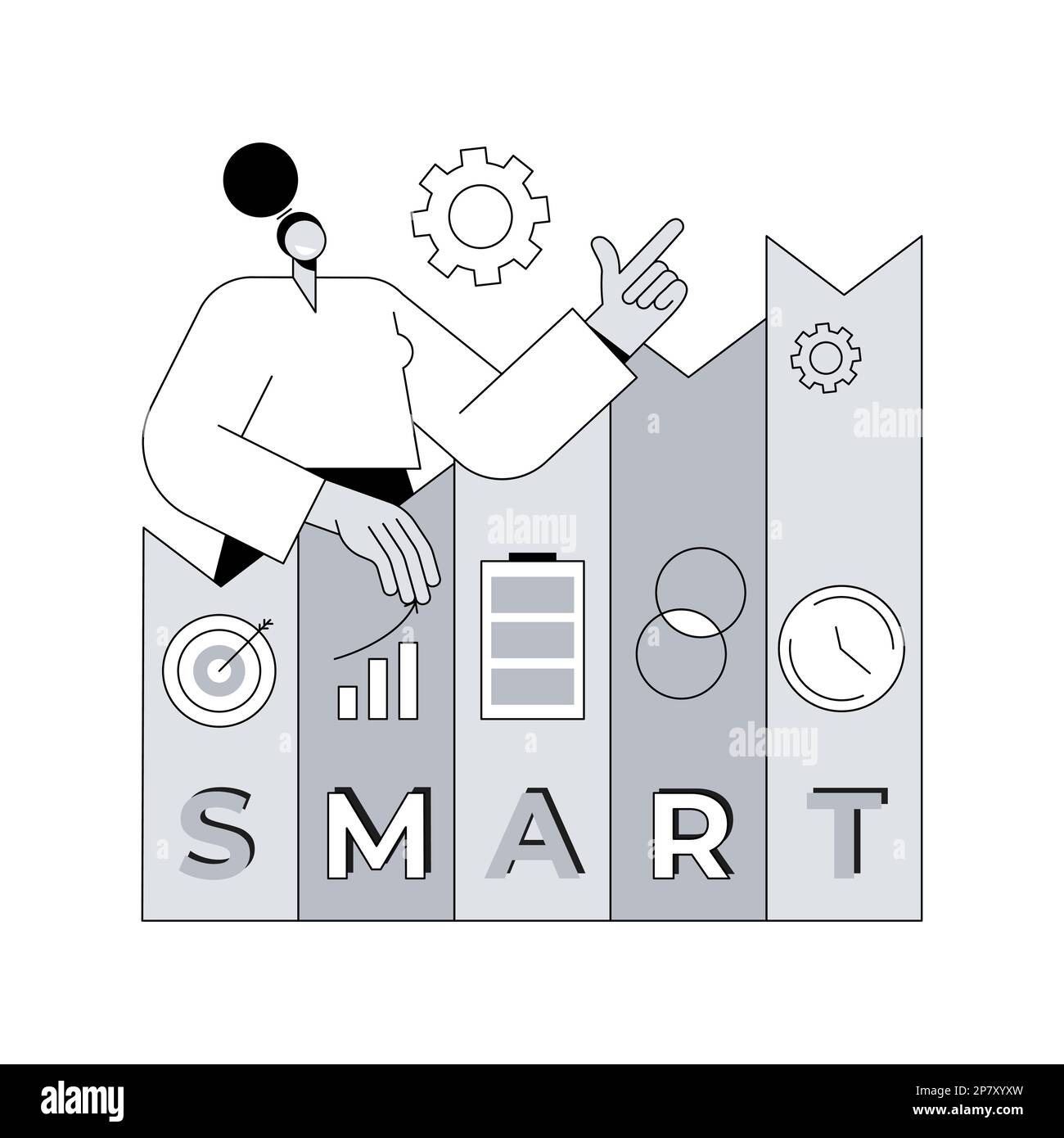 SMART Objectives abstract concept vector illustration. Business ...
