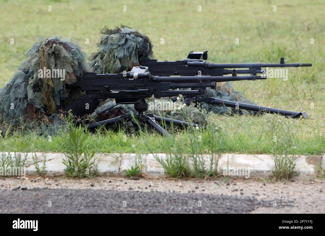 Two members of the Leopards, a Lebanese police special forces' unit ...