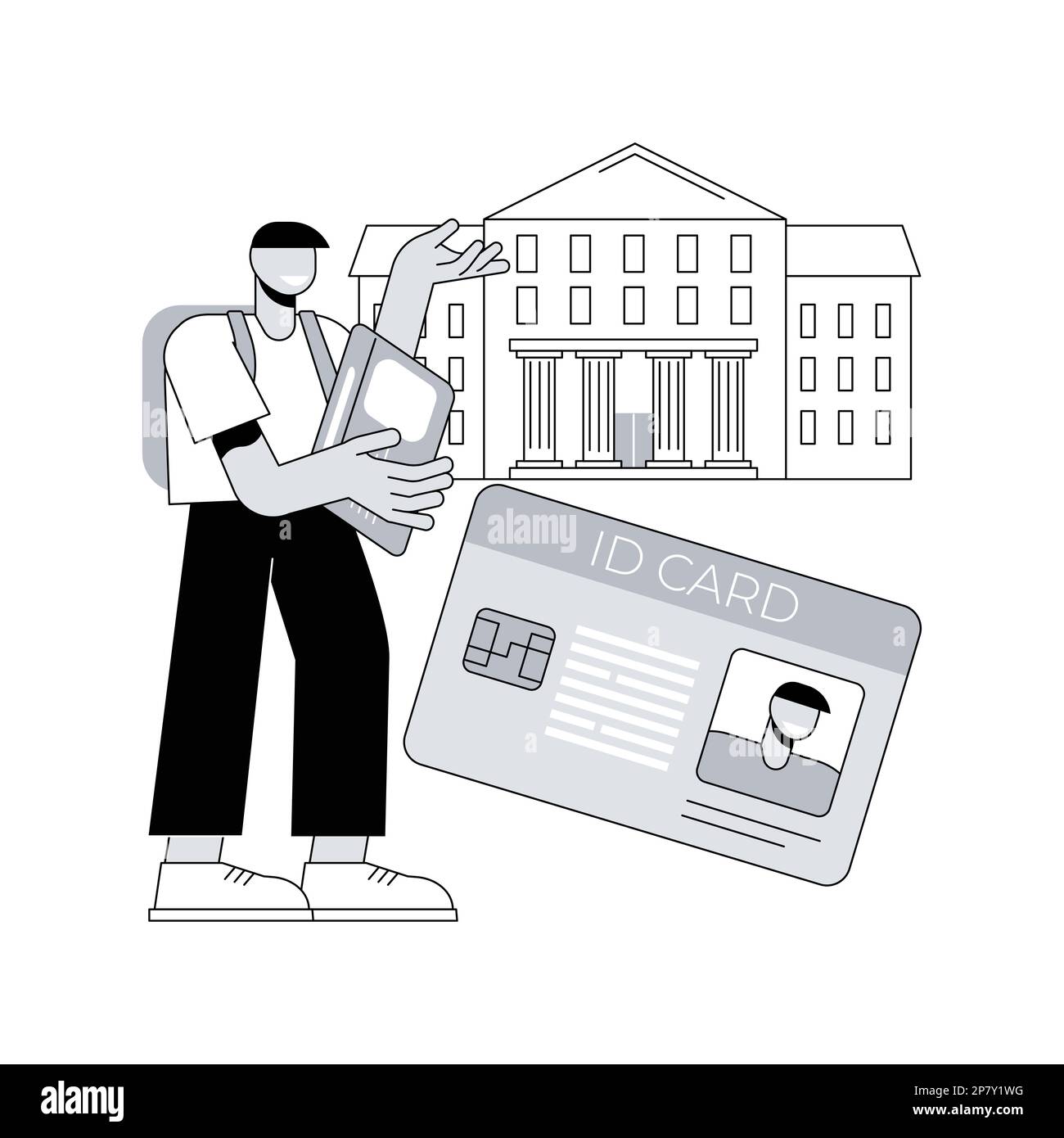 Smartcards for schools abstract concept vector illustration. Student ...