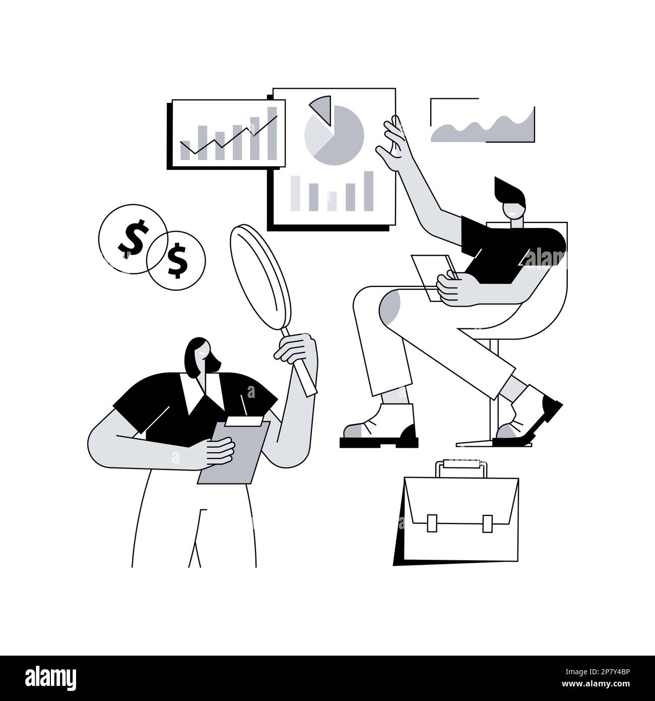 Financial adviser abstract concept vector illustration. Top investment ...