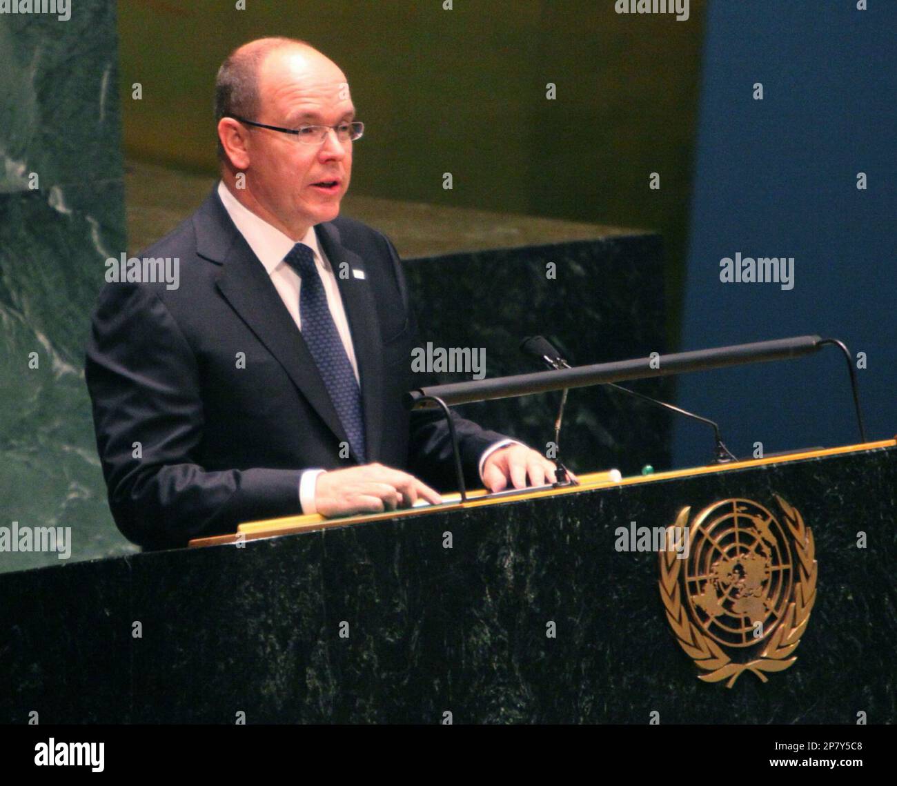 Monaco's ruler Prince Albert II, speaks in support of Canada's draft ...