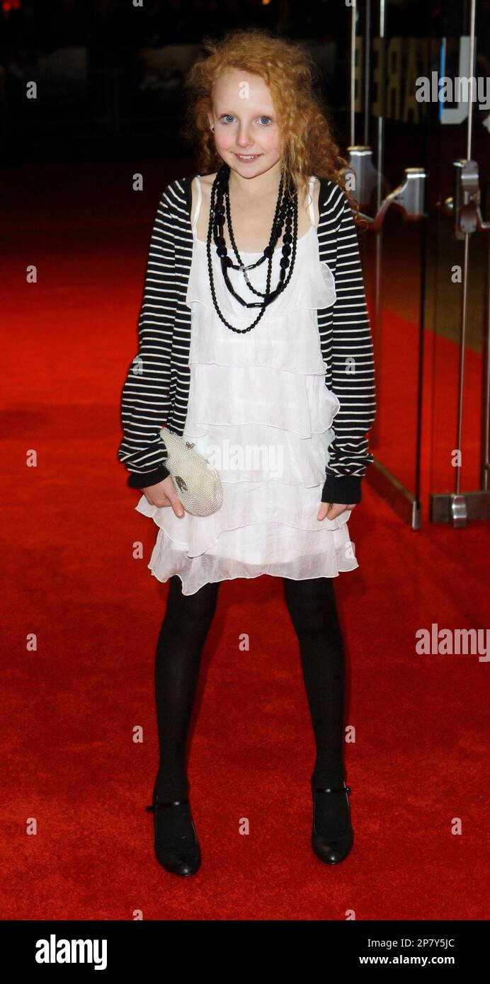 British actress Edie Martin arrives for the British premiere of the ...