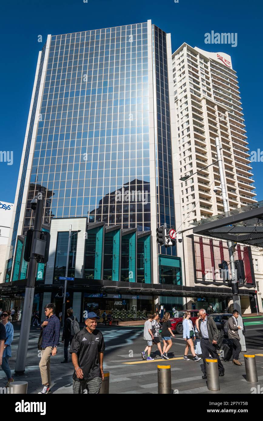 Auckland city centre, Auckland New Zealand . Late summer. Te ...