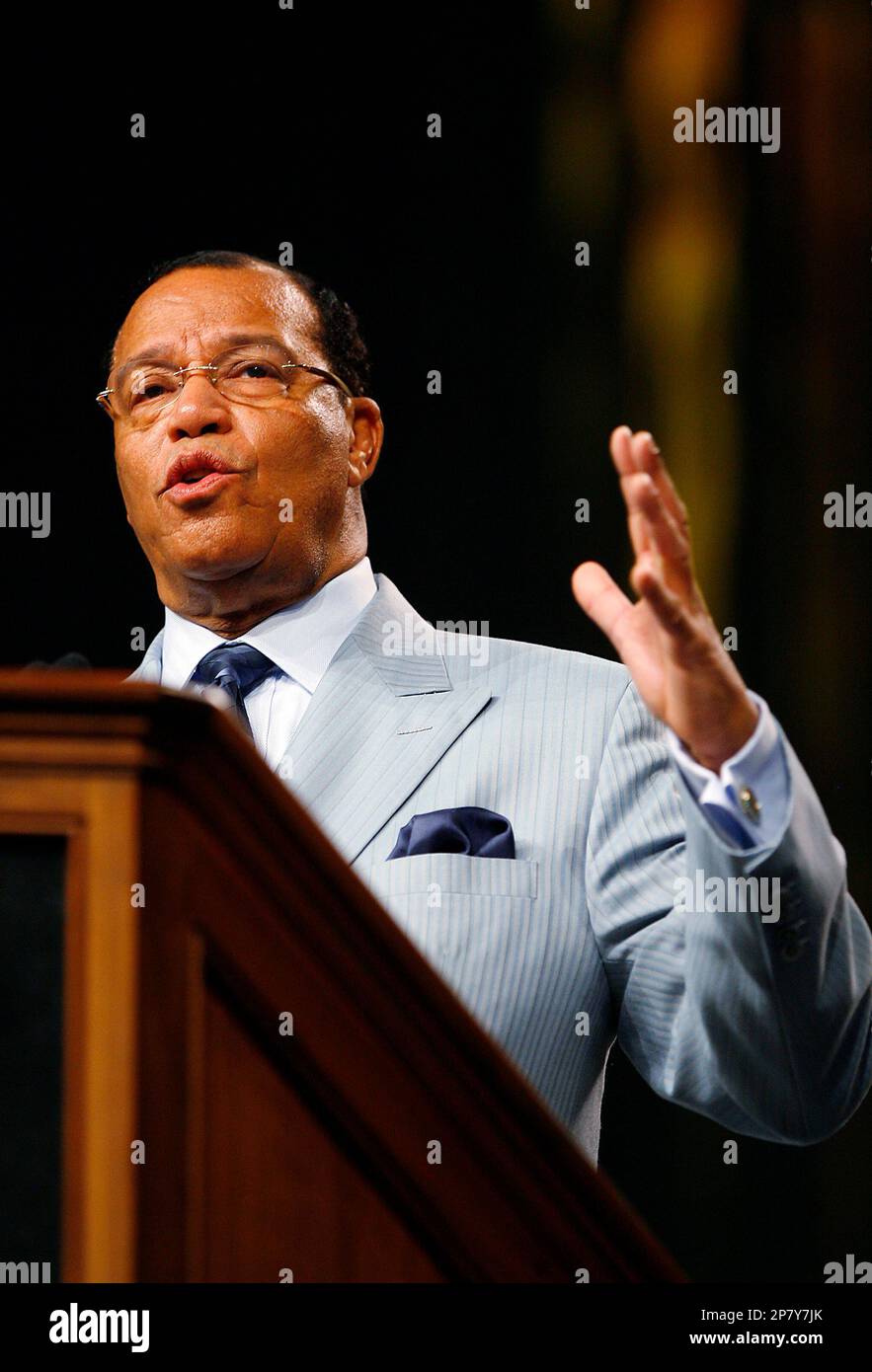 Nation of Islam Minister Louis Farrakhan speaks in Memphis on Sunday ...