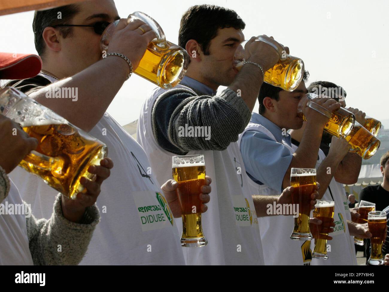 In this photo taken Saturday, Oct. 17, 2009, Georgians compete during a ...