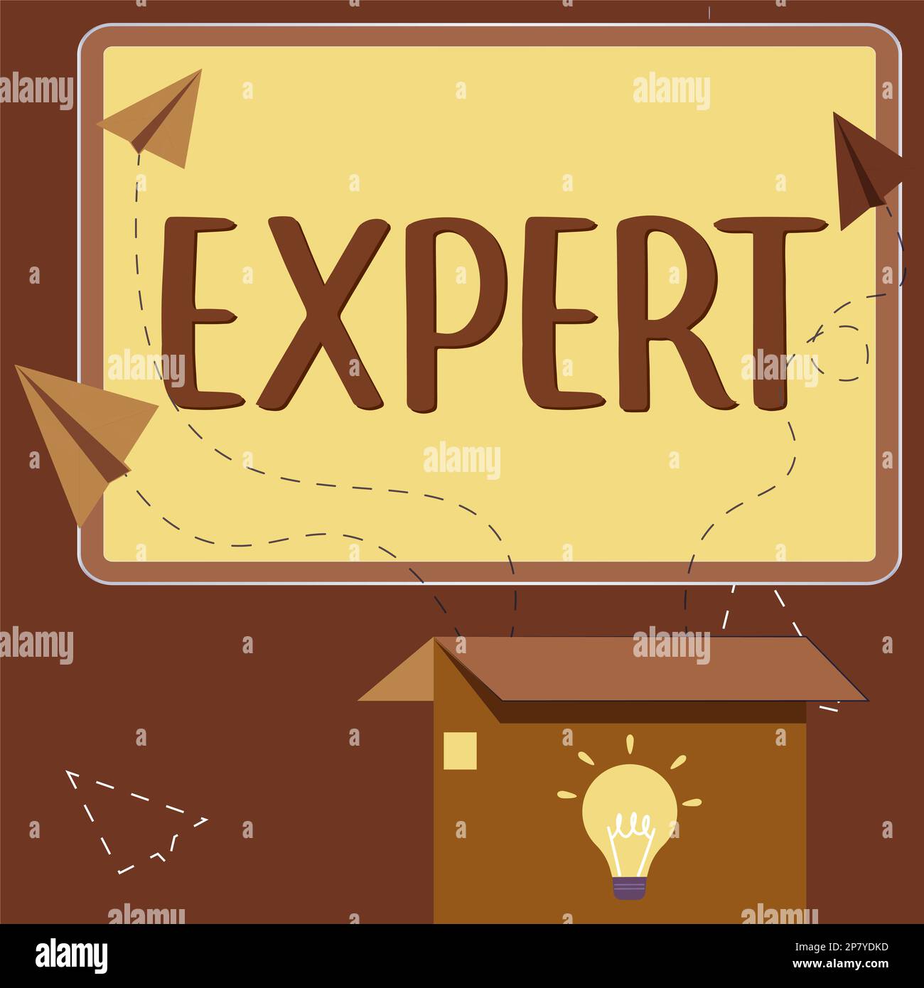 Text caption presenting Expert. Business showcase person who is very ...