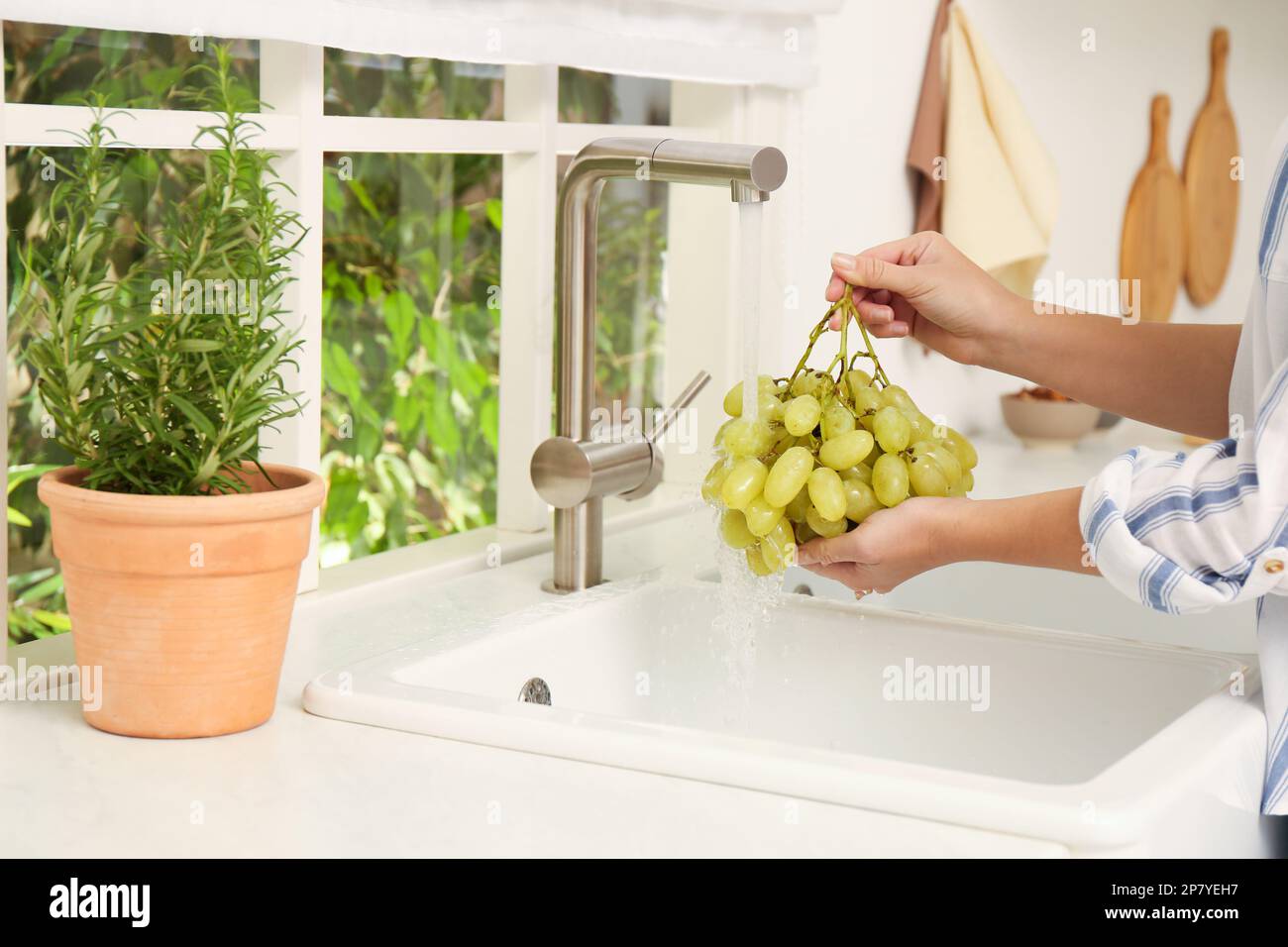 Washing hands under modern tap hi-res stock photography and images - Alamy