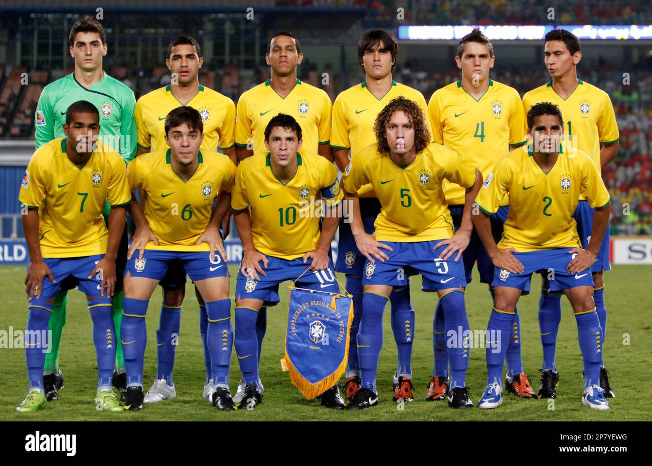 The Brazil team pose for a group photo ahead of their U-20 World Cup ...