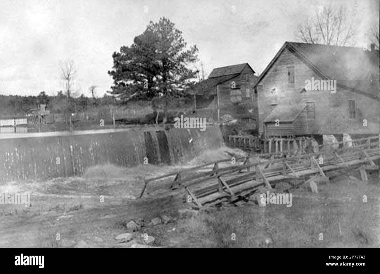 This photo shows the Rex Mill and original bridge over Cotton Indian ...