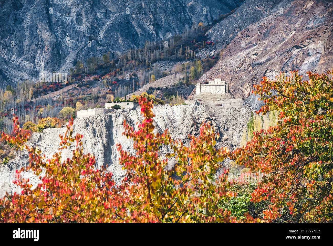 The Baltit Fort is a wood-and-stone structure with mud plaster. It is a ...
