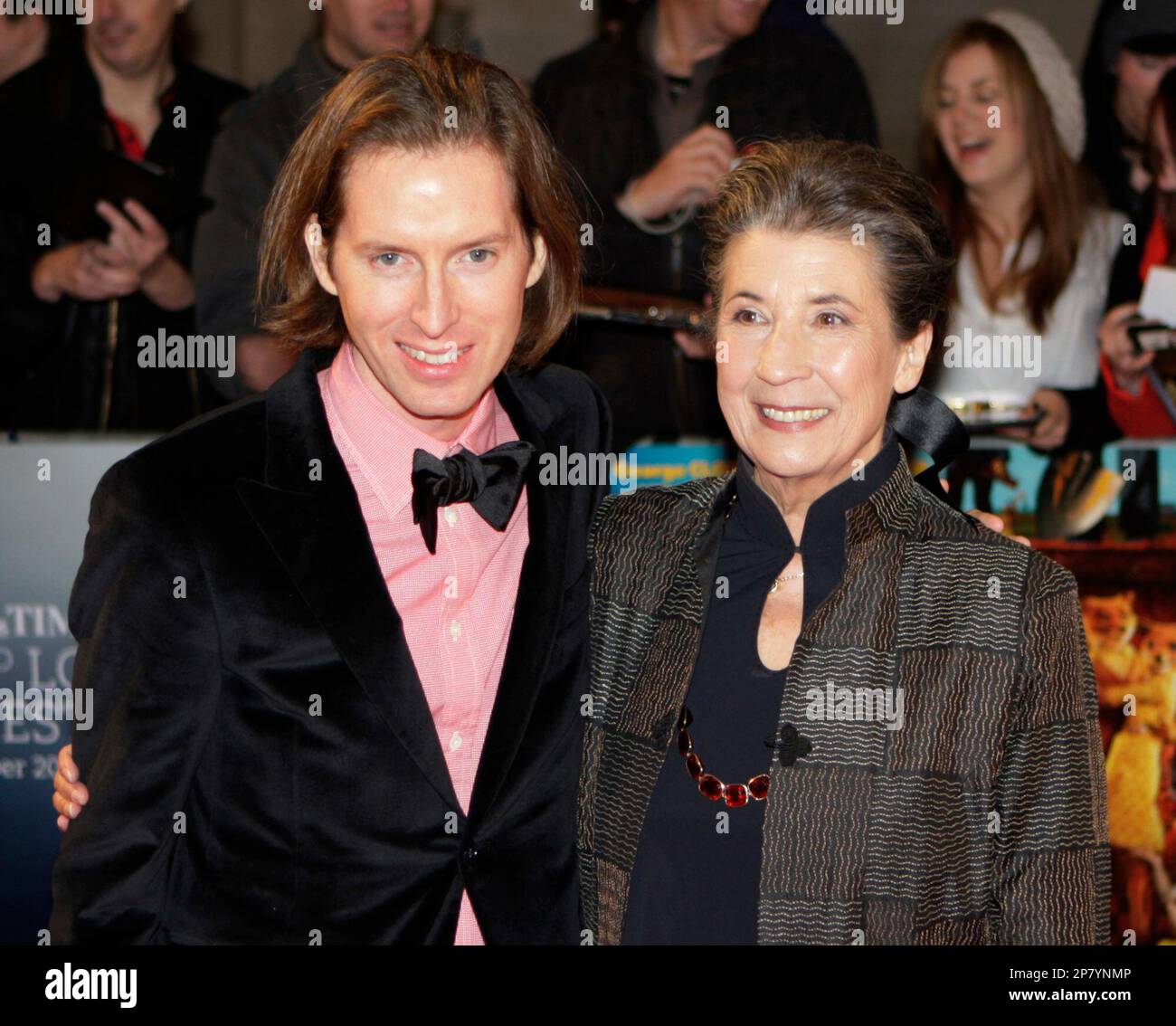 Director Wes Anderson, left, and Felicity Dahl, right, pose for ...