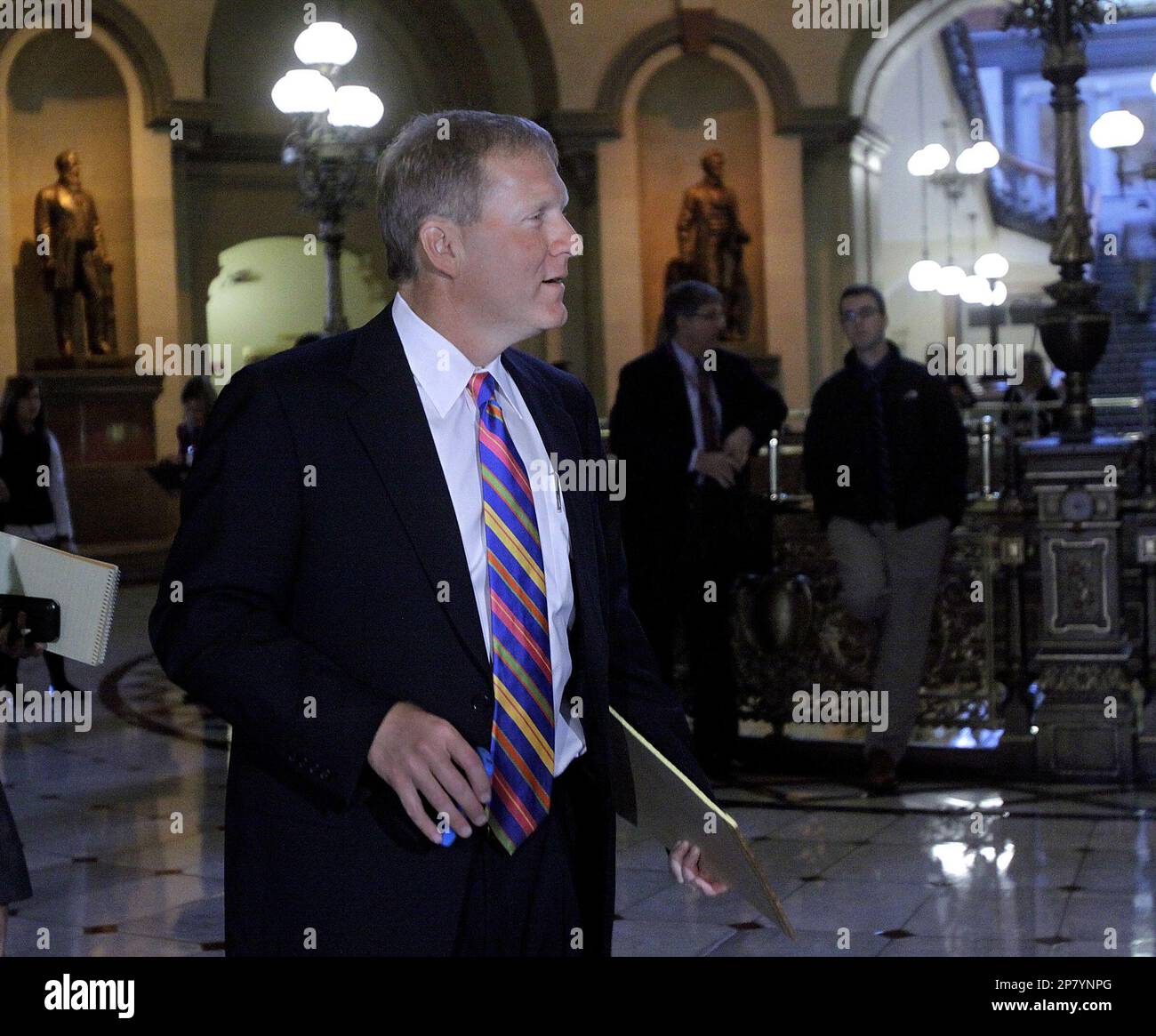 Illinois House Minority Leader Tom Cross, R-Oswego, enters Illinois Gov ...