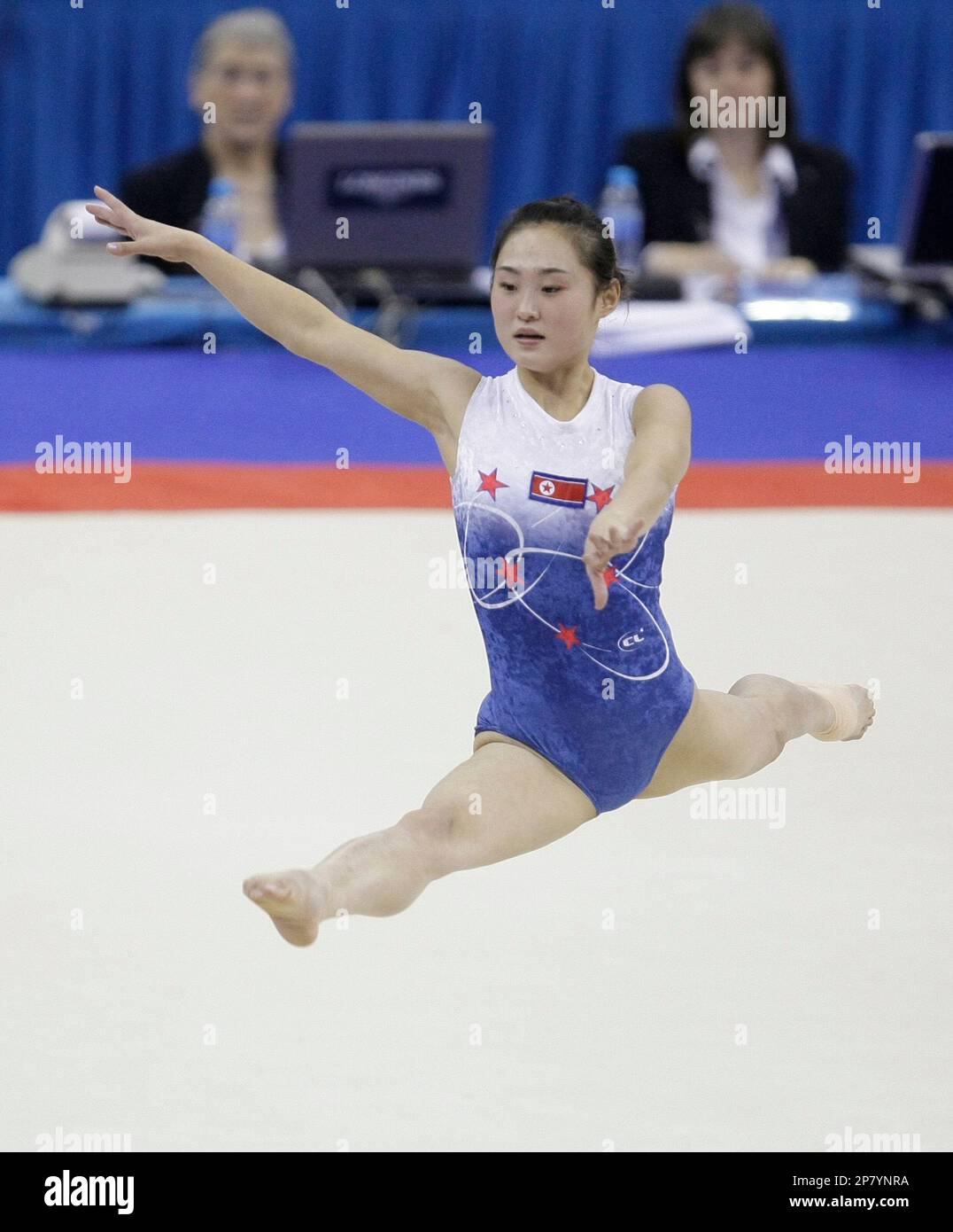North Korea's Hong Un Jong in action during her floor routine at the ...