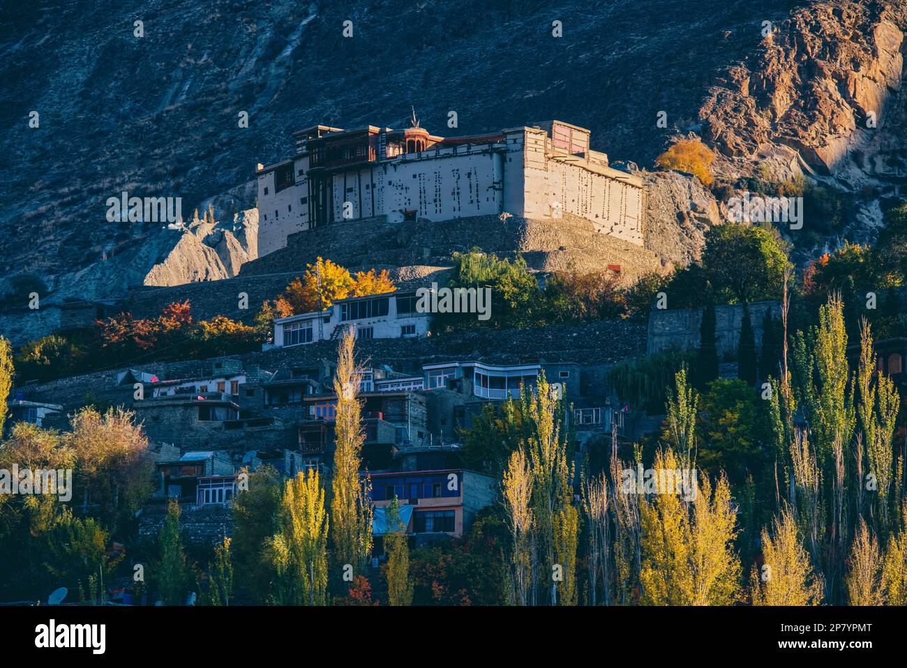 The Baltit Fort is a wood-and-stone structure with mud plaster. It is a ...
