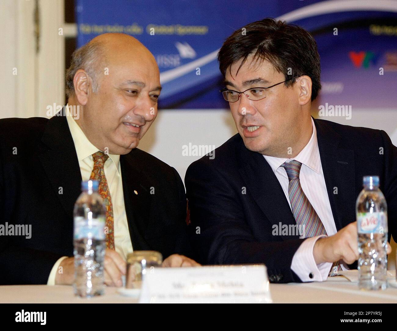 The New York Philharmonic's new music director Alan Gilbert, right, and ...