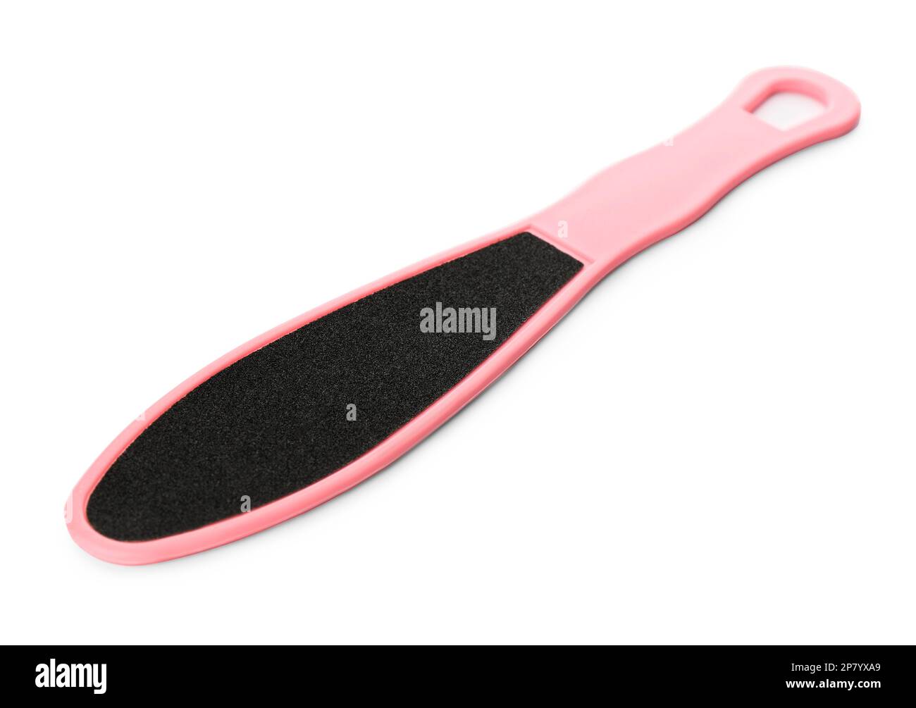Pink foot file on white background. Pedicure tool Stock Photo - Alamy
