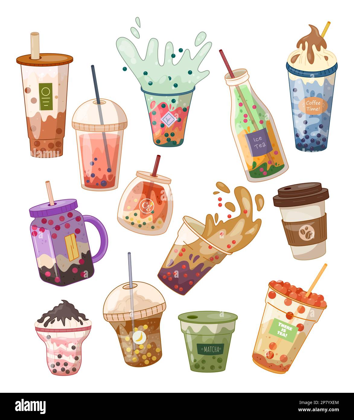 Sugar boba Stock Vector Images - Alamy