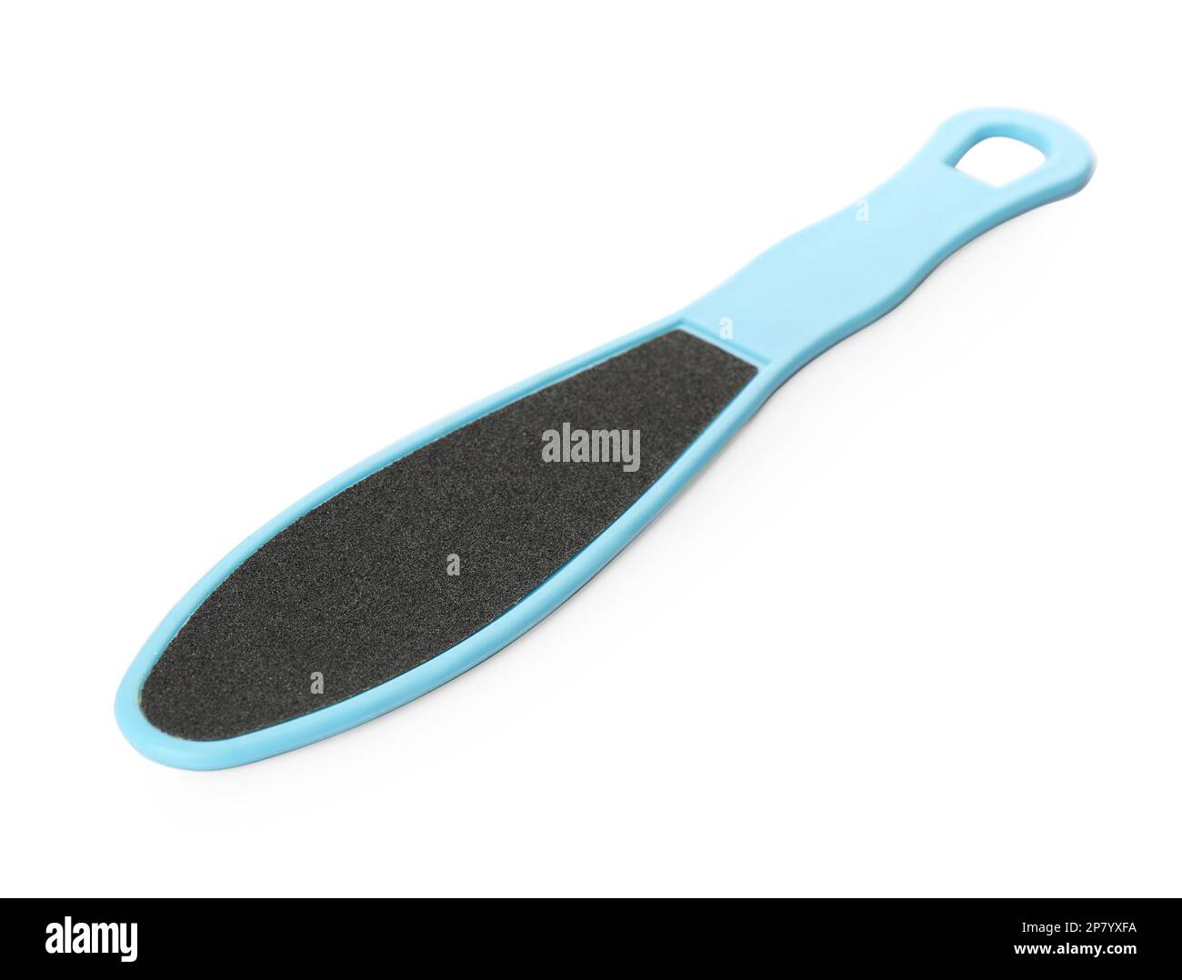 Light blue foot file on white background. Pedicure tool Stock Photo - Alamy