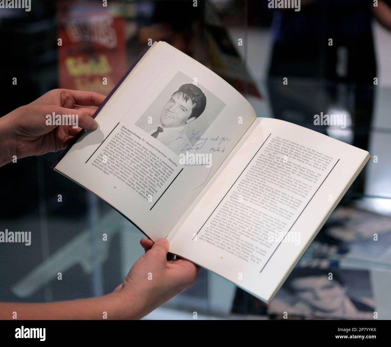 An Elvis Presley-inscribed Memphis Jaycees program honoring Presley as ...