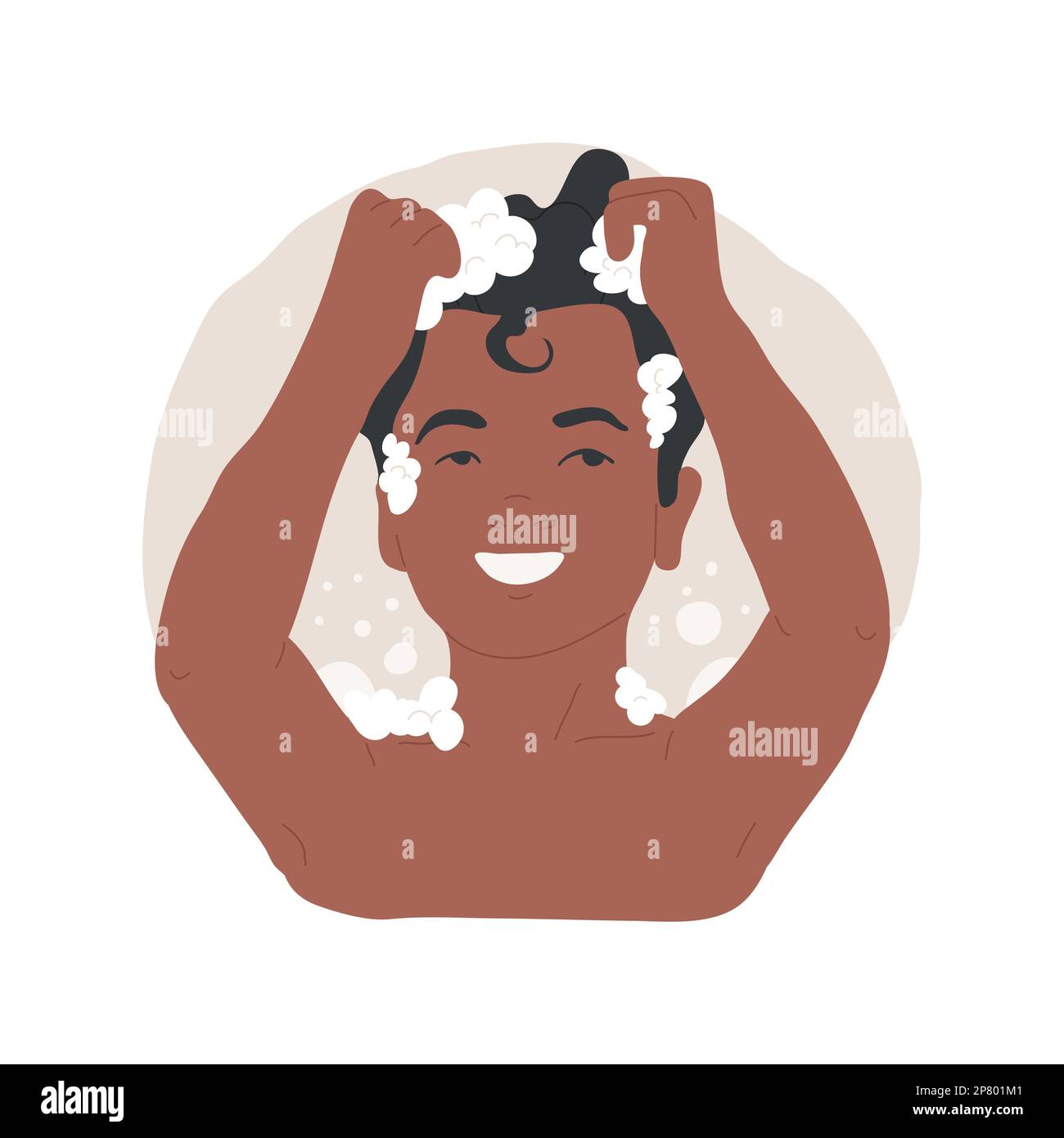 Cartoon Washing Hair