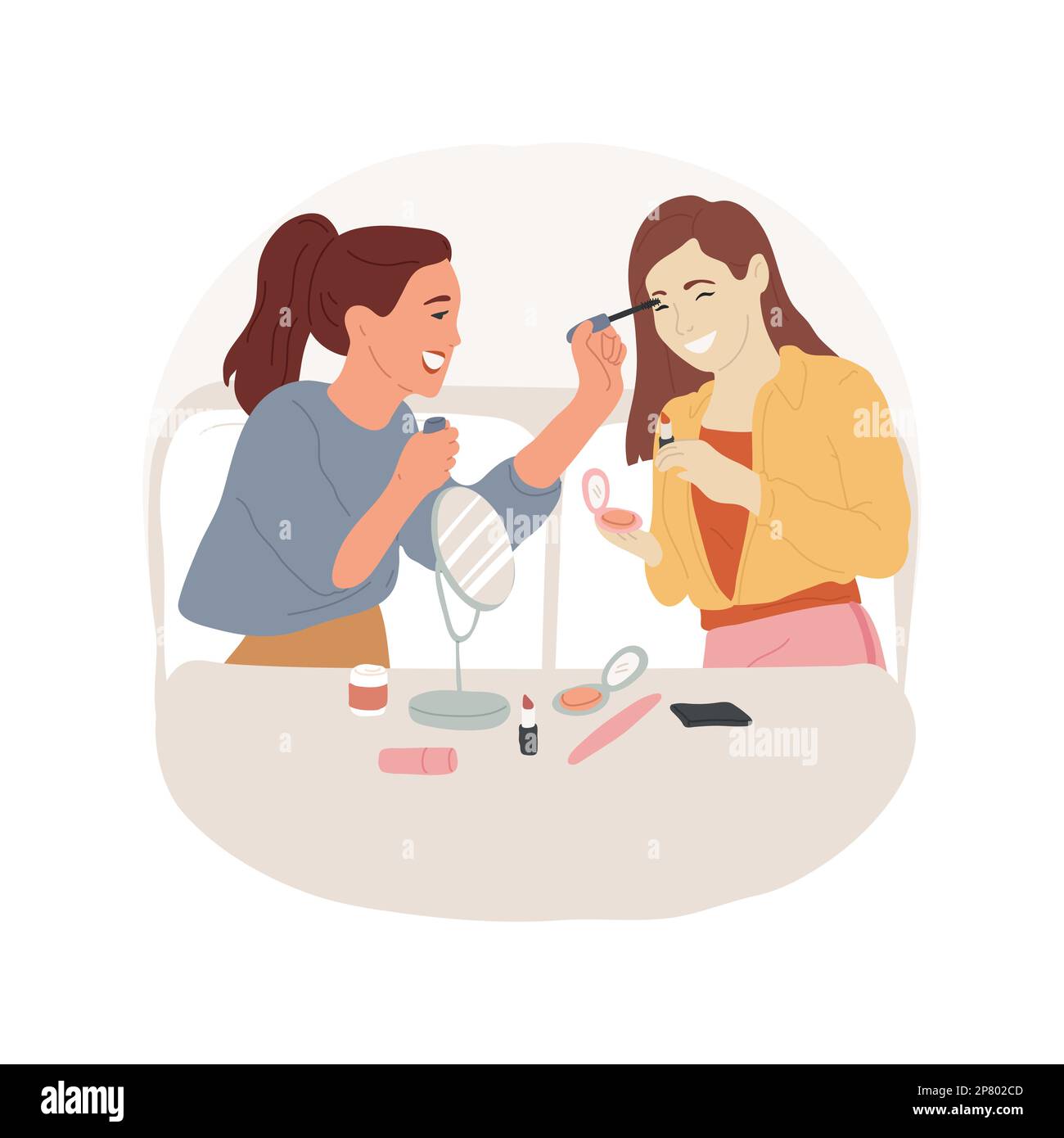 Beautiful teenage girls having fun Stock Vector Images - Alamy