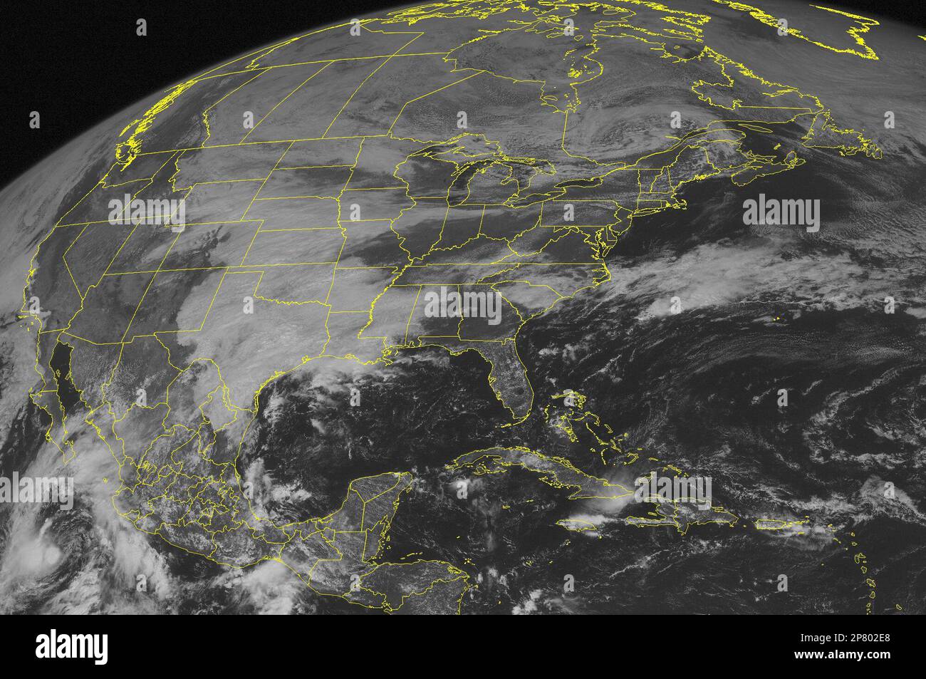This NOAA satellite image taken Sunday, October 11, 2009 at 01:45 PM ...