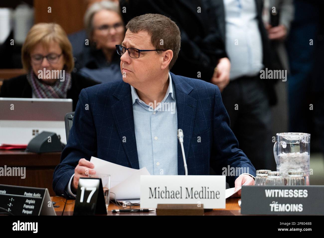 Michael Medline, President and CEO of Empire Company Limited waits to ...
