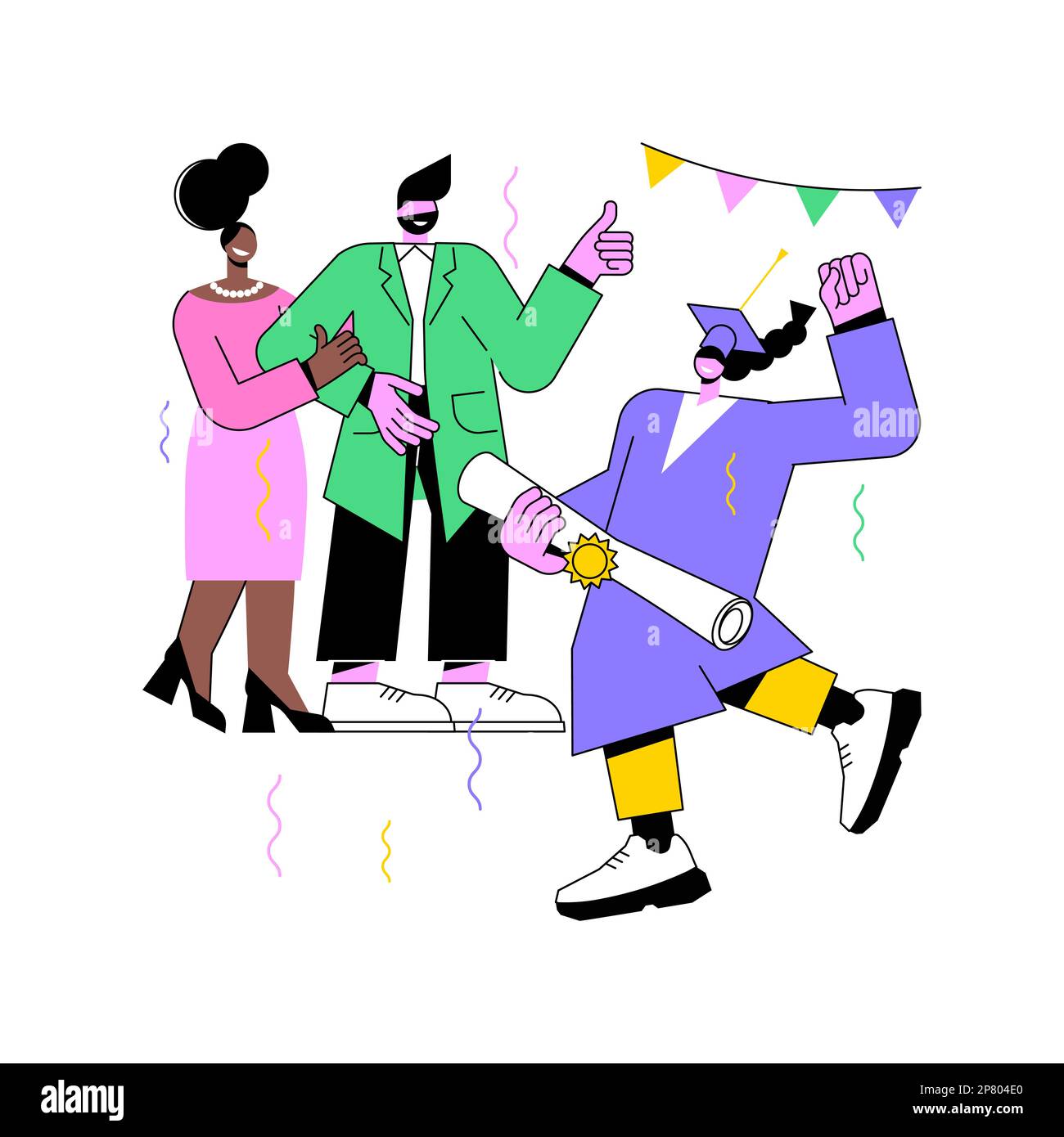 Happy parents isolated cartoon vector illustrations. Cheerful parents ... Happy parents isolated cartoon vector illustrations. Cheerful parents ...