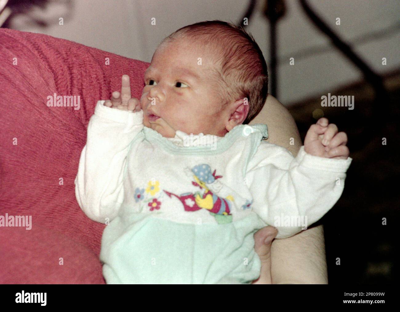 The baby of the Riga woman Natalia Egorova (photo 04.2000 Stock Photo ...