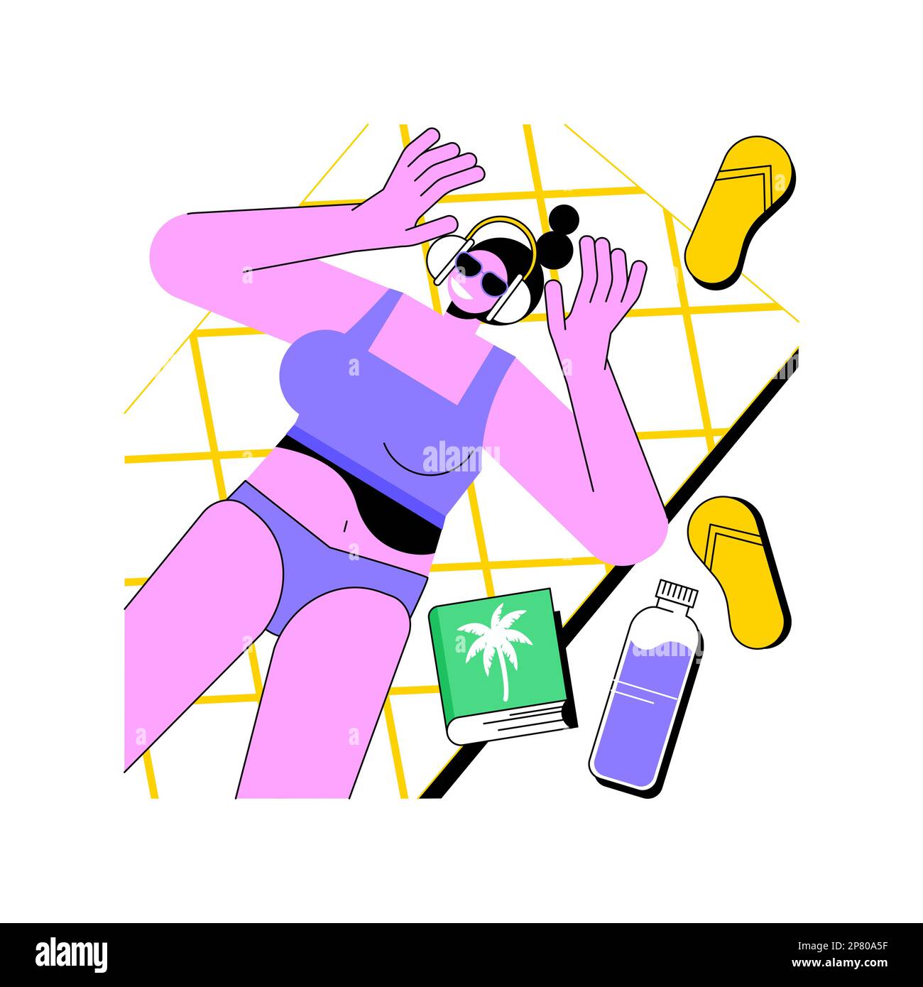 Girl headphones sunglasses Stock Vector Images - Alamy