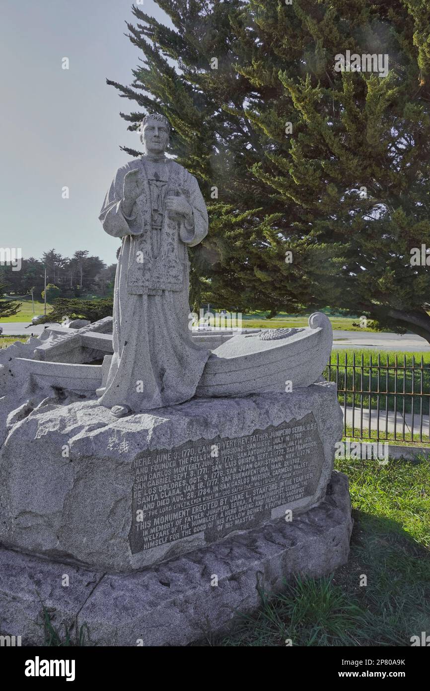 Monterey, California, USA. 7th March, 2023 Statue, in the Presidio of ...
