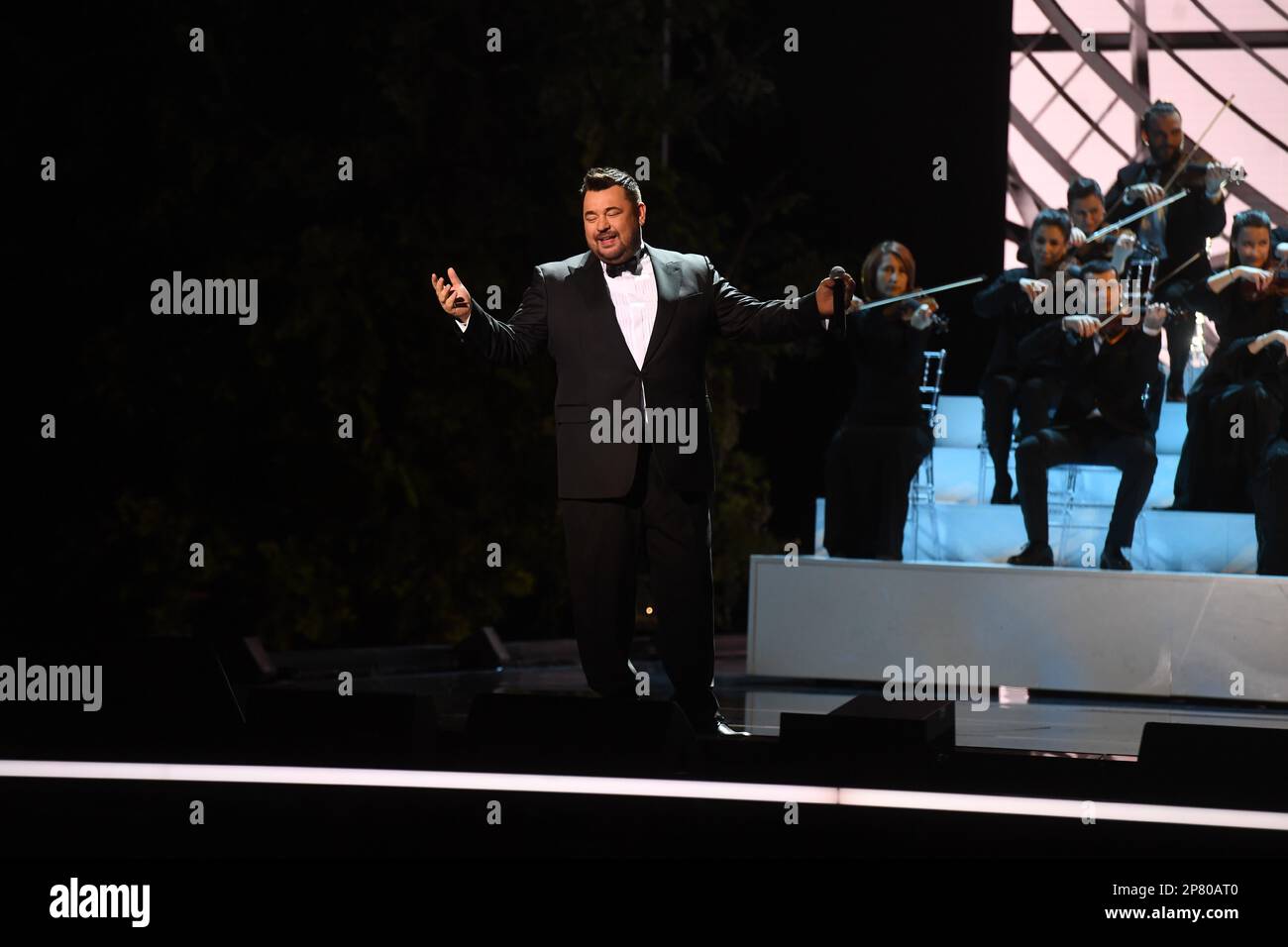 Moscow Region. Singer Sergei Zhukov at the Victoria 2022 Russian National Music Awards at the ...