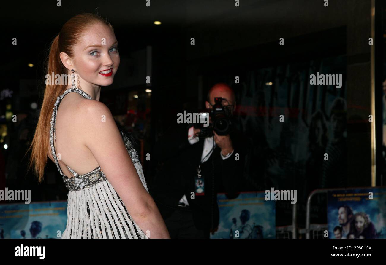 British model and actress Lilly Cole arrives at the premiere of the ...