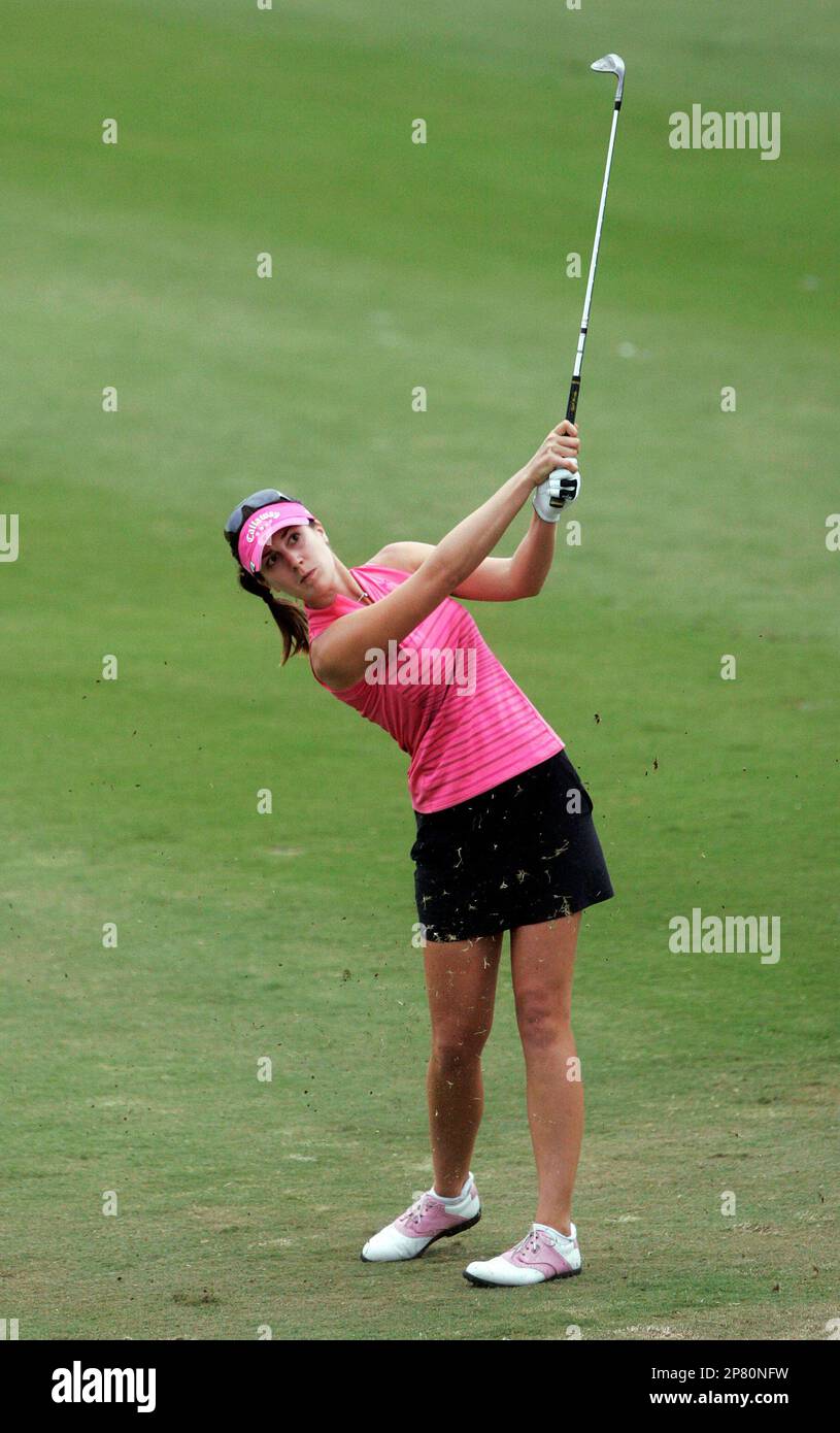 Sandra Gal of Germany hits to the 12th green during the final round of ...