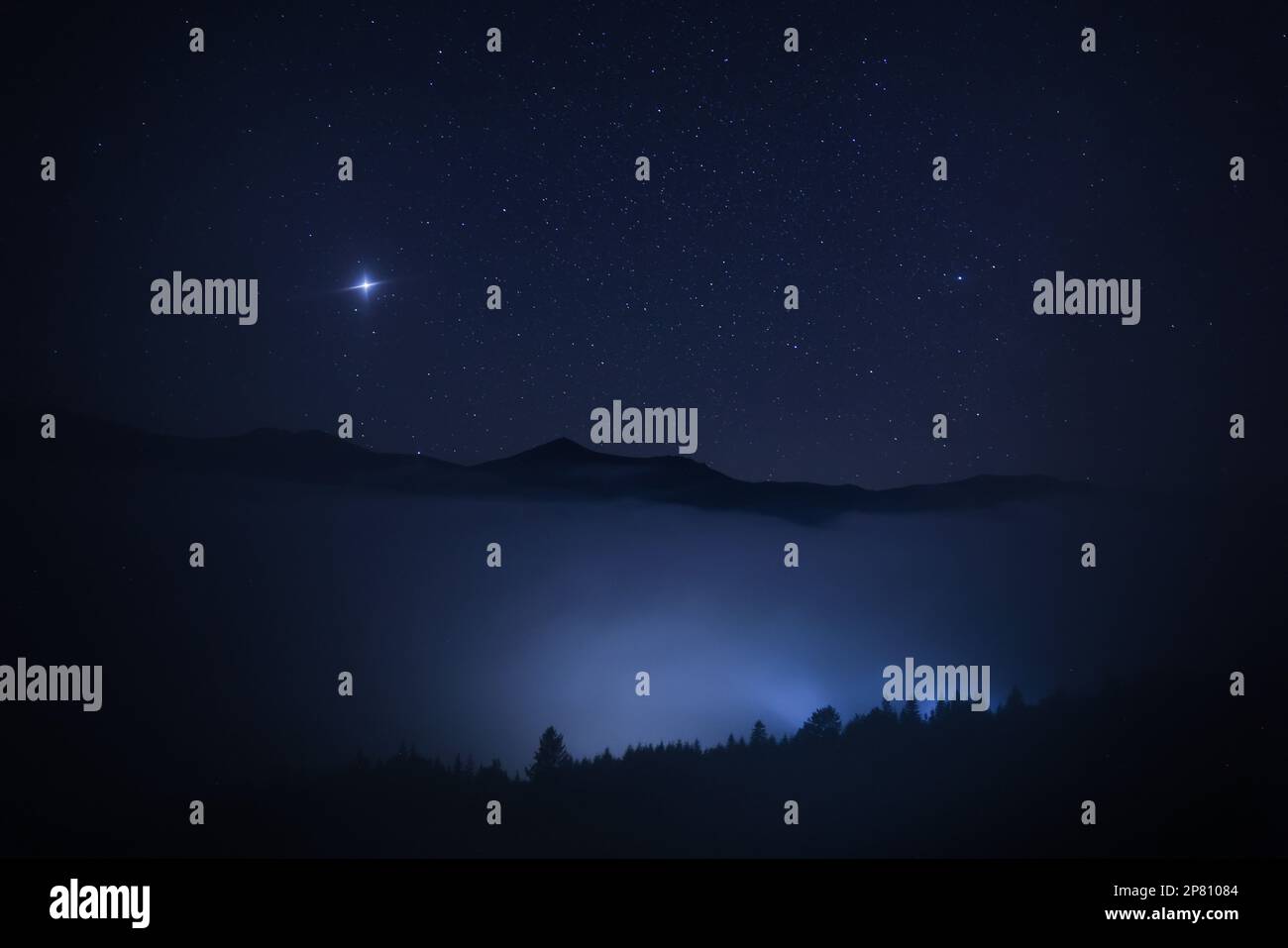 Misty nighttime scene hi-res stock photography and images - Alamy